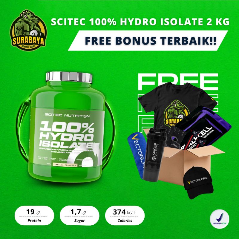 Jual Scitec Nutrition 100% Hydro Isolate 2000 Gram Hydrolyzed Isolate ...