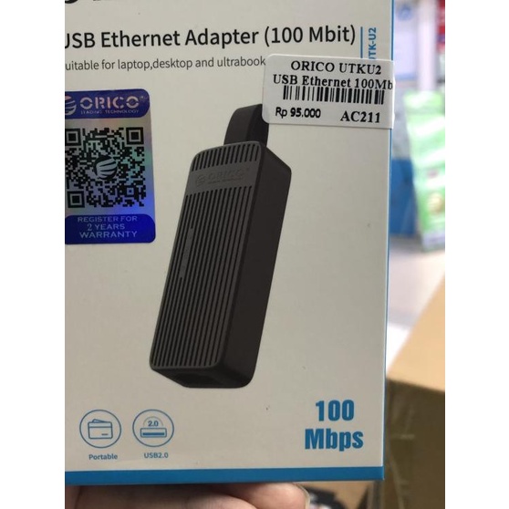 Jual ORICO UTK U2 USB to LAN ethernet adapter UTKU2 UTK-U2 | Shopee ...