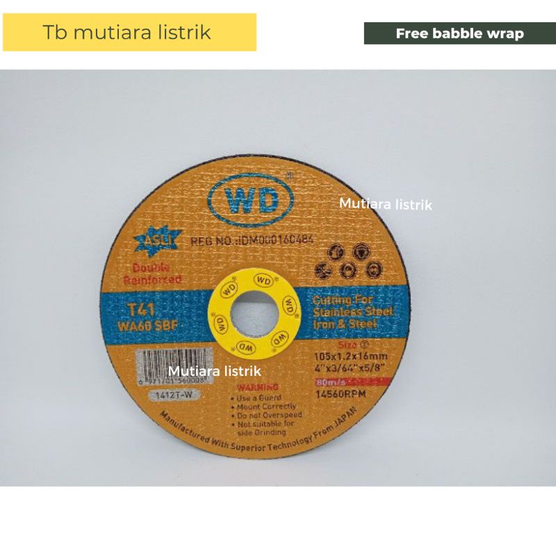 Jual Wd Potong Besi Batu Gurinda Potong Wd 4 inch Mata Gerinda Cutting ...