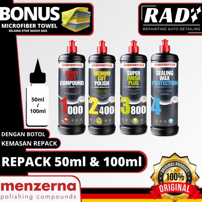 Jual Bundle Menzerna Repack Full Set 1000 2400 3800 Sealing Wax 100ml ...