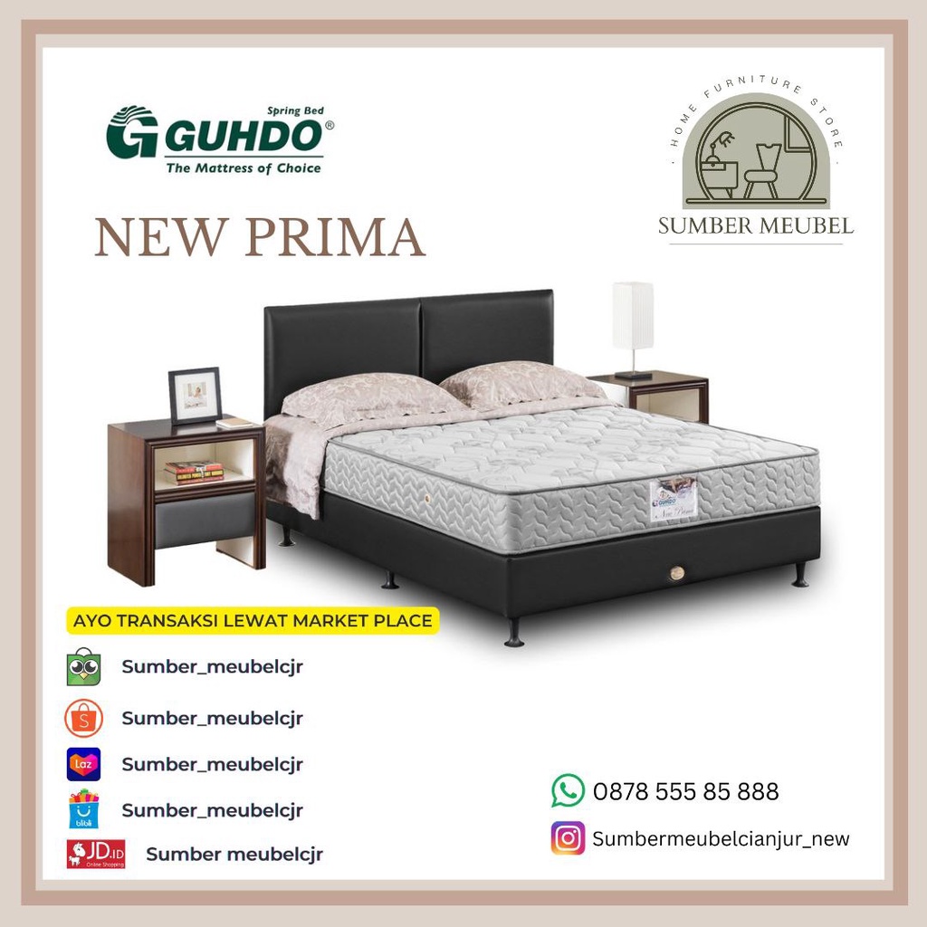 Jual SPRINGBED GUHDO NEW PRIMA (1 SET MATRAS + DIVAN ATLANTIS) | Shopee ...