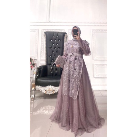 Jual GAMIS SET OUTER 2IN1 KUPU MEWAH BROKAT TULLE KONDANGAN PREMIUM ...