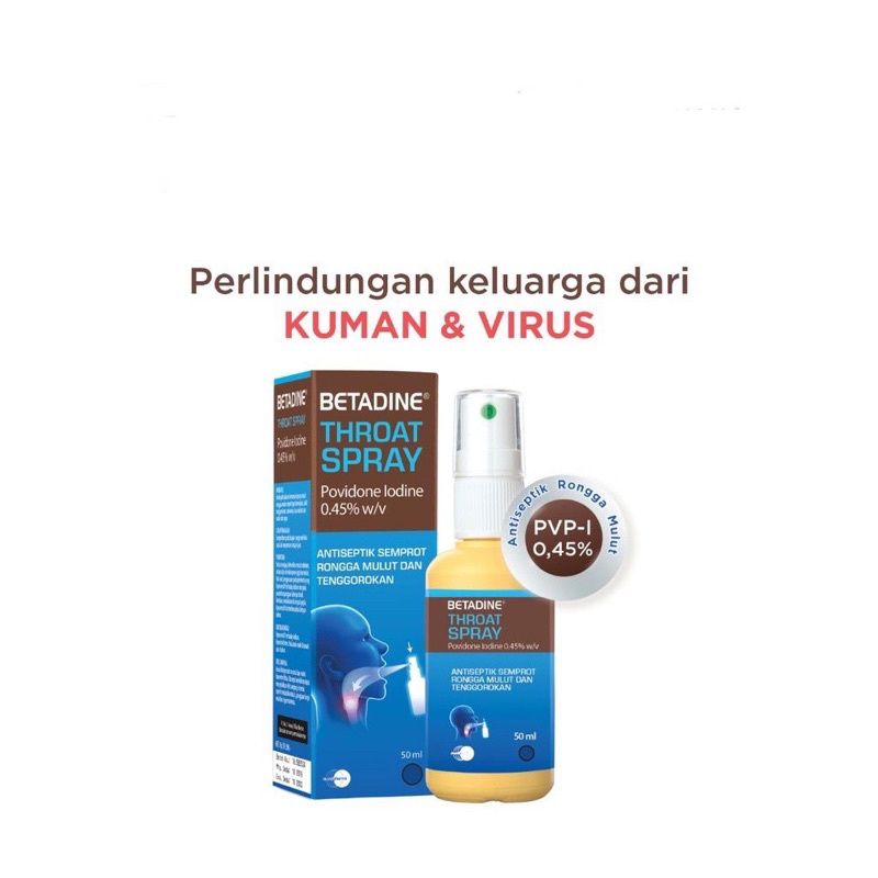 Jual Betadine Throat spray Antiseptik Semprot Rongga Mulut Dan ...