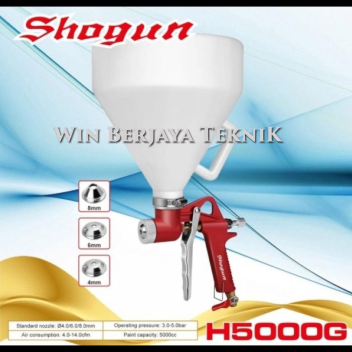 Jual Spray Shogun H5000G Spray Gun Hopper Gun Cat Semen Tembok Air ...