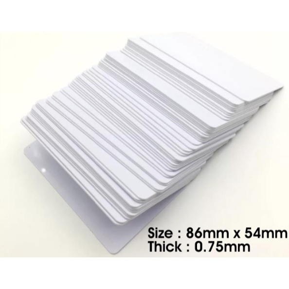 Jual Blank Card Kartu polos Thermal PVC Card 0.8mm Polos Standar ISO ...