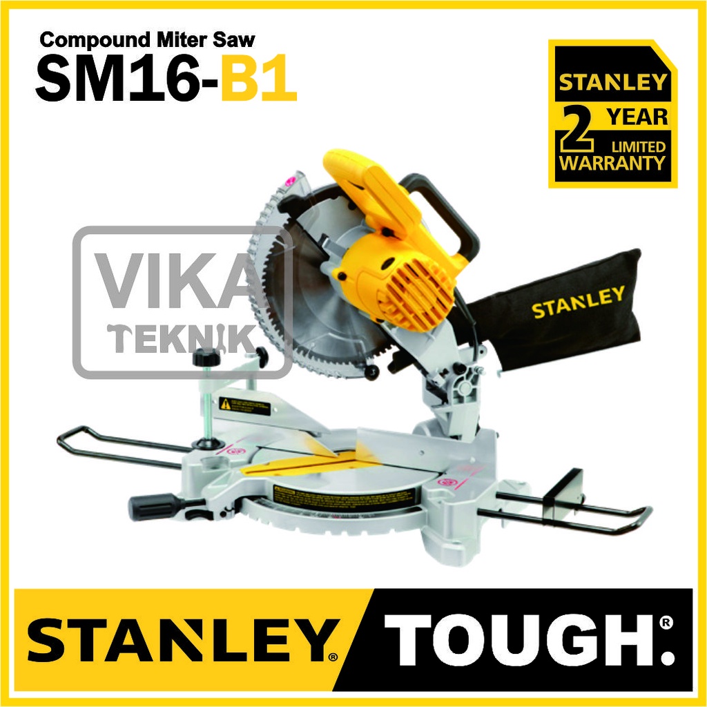 Jual Mitre Saw 10" SM16 Stanley SM16-B1 1650 Watt 10 Inch | Shopee Indonesia