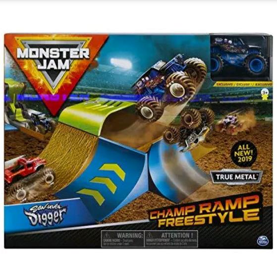 Jual Monster Jam Champ ramp freestyle Son-uva digger spin master truck ...