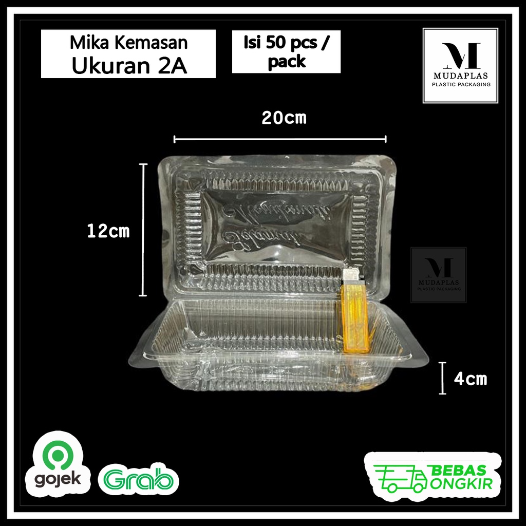 Jual Mika 2A - Mika Kemasan Plastik Kue Makanan Ukuran 2A isi 50 pcs ...