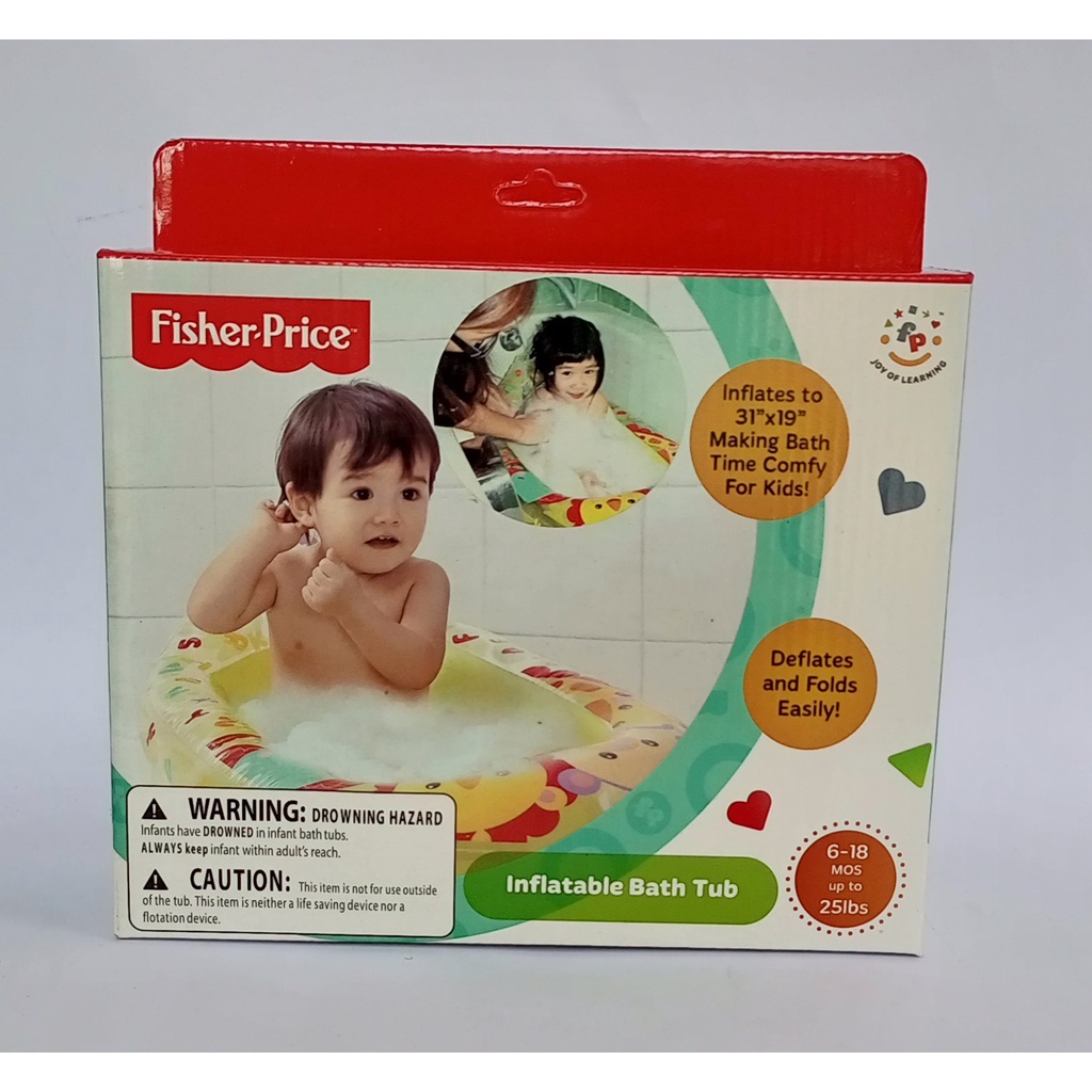 Jual Fisher Price Inflatable Bath Tub (new) FREE BUBBLE WRAP | Shopee ...