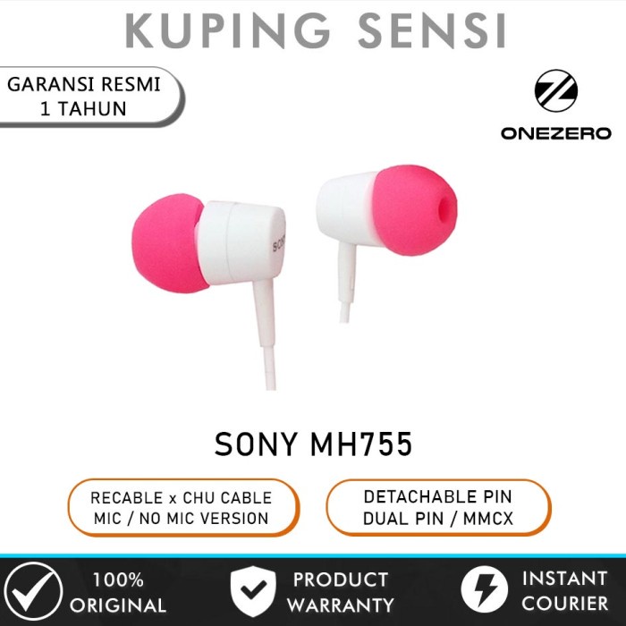 Jual SONY MH755 Earphone Mod Recable / 2 Pin / MMCX Detachable by ...