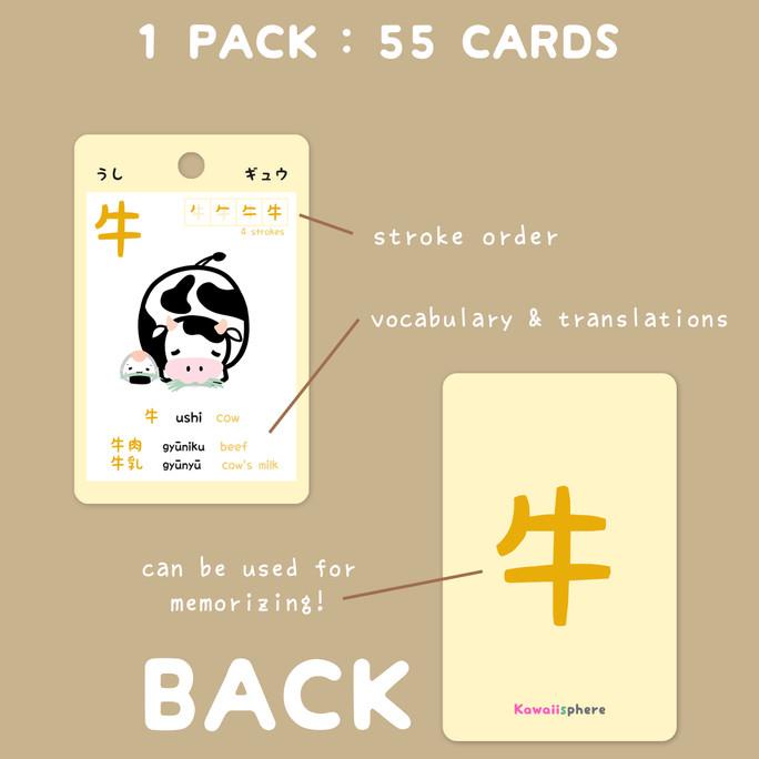Jual Jlpt N5 Kanji Flash Card | Learn Japanese Kanji For Beginner ...