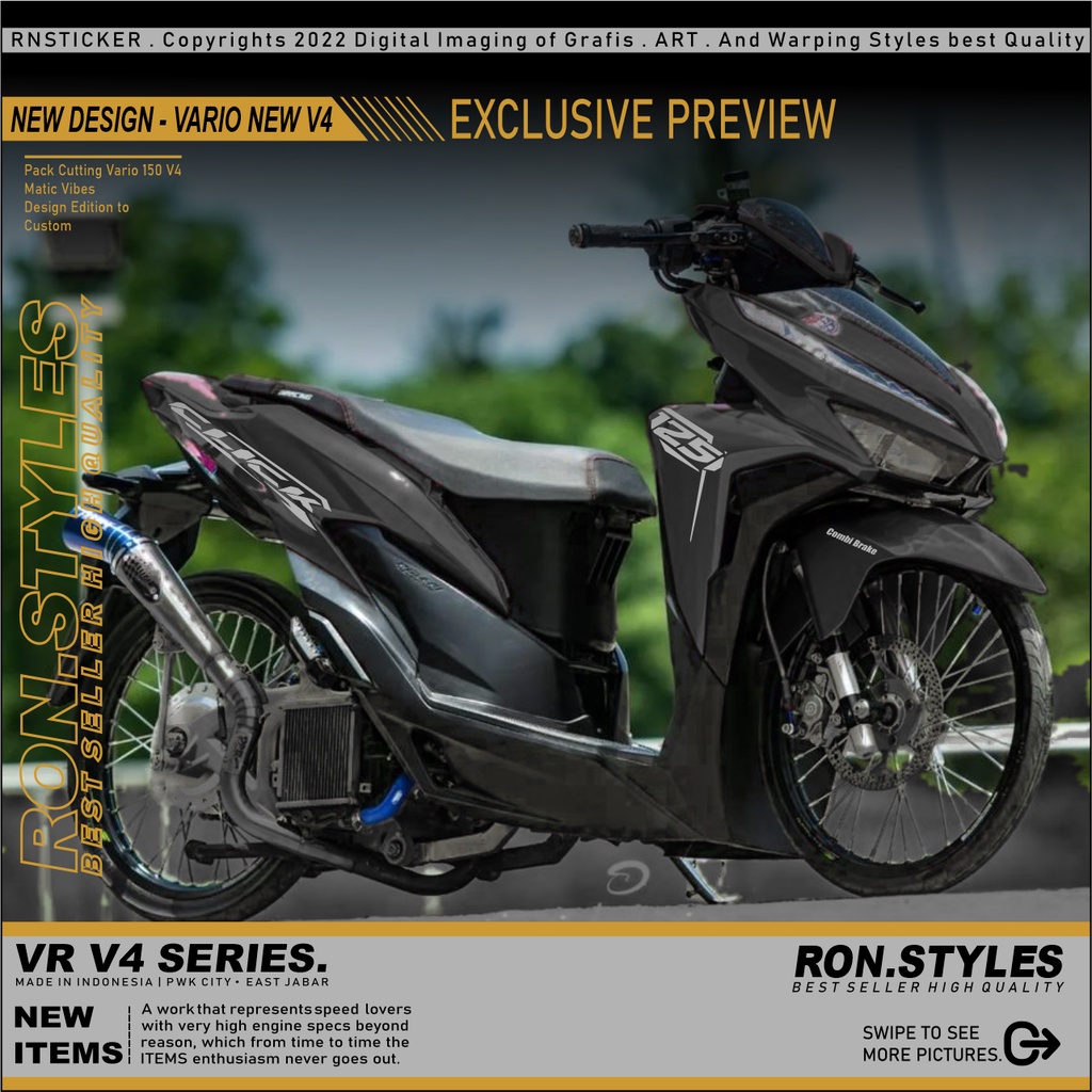 Jual V4 CUTTING STRIPING VARIO NEW 2018-2021 CLICK MODE STIKER VARIO ...
