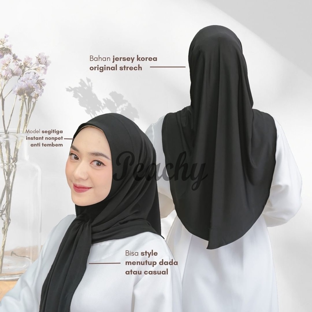 Jual Hijab Segitiga Instan Jersey Premium | Kerudung Instan Segitiga ...