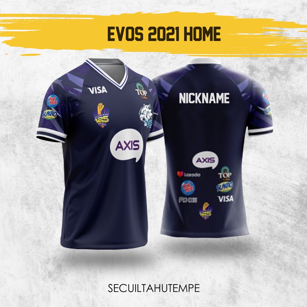 Jual Jersey EVOS ESPORT 2022 Terbaru (FREE NICKNAME) BISA GANTI LOGO ...
