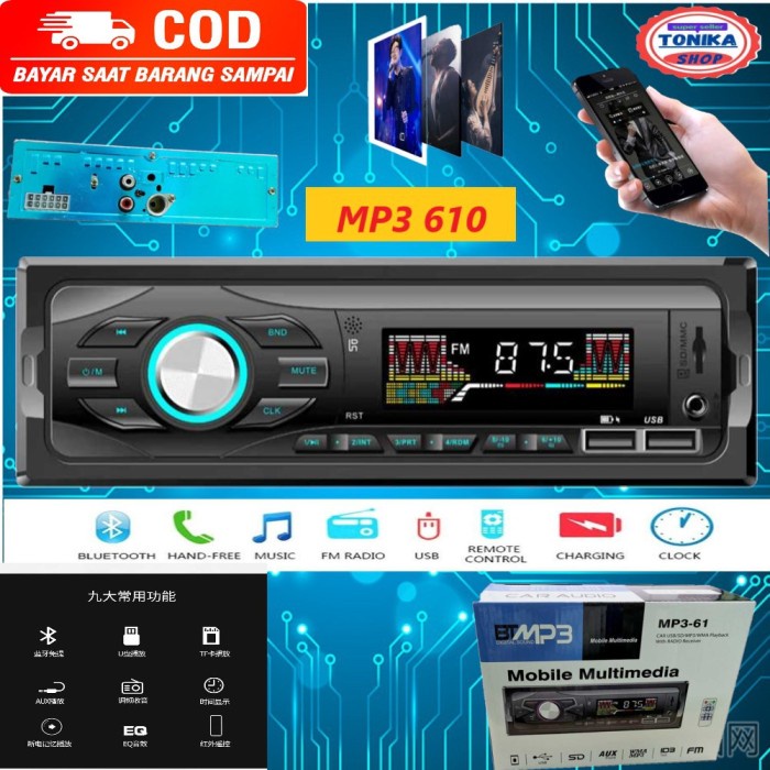 Jual Head unit Tape Mobil single din tip Audio MP3 Player tipe ...