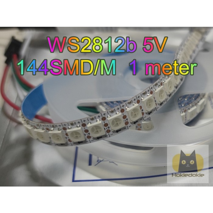 Jual NEW LED STRIP WS2812B WS2812 5V 1M 144 Piksel 144SMD/M Addressable | Shopee Indonesia