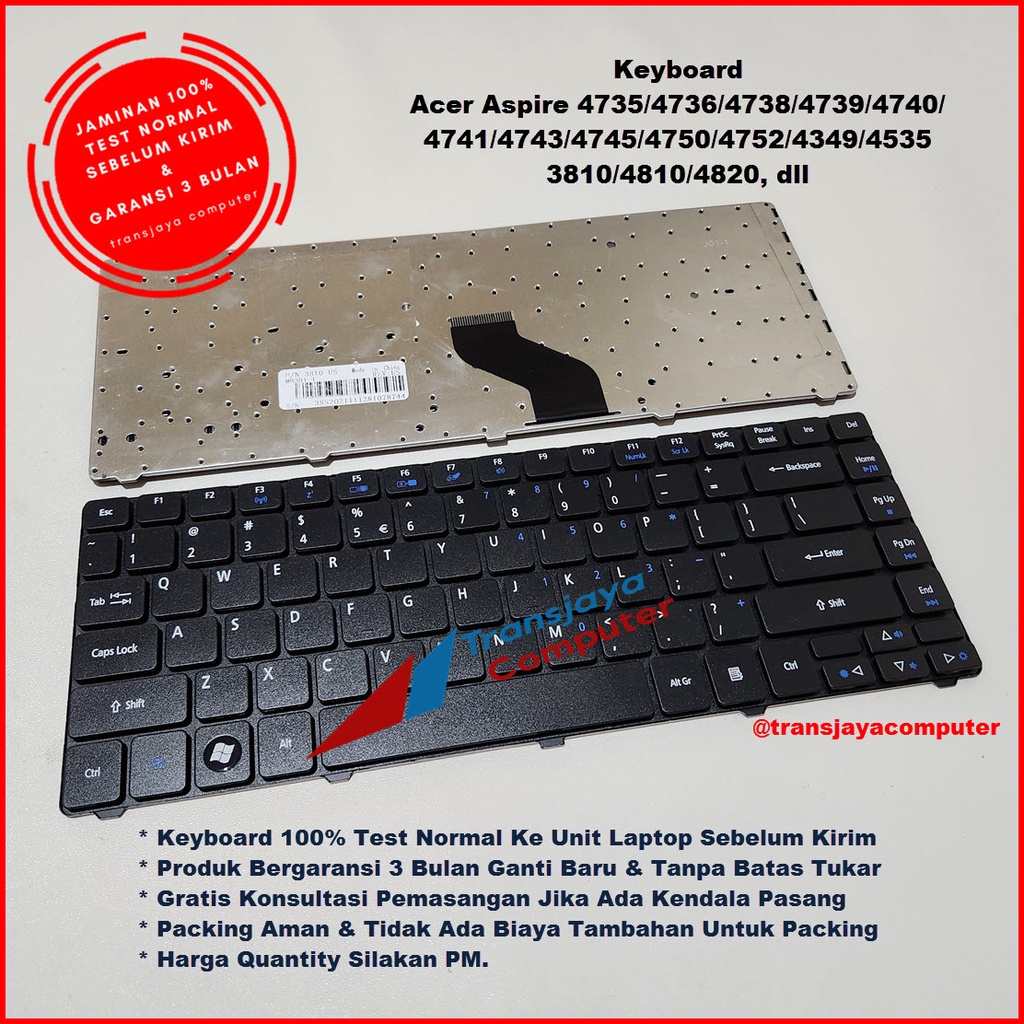 Jual Keyboard Laptop Acer Aspire 4735 4736 4736Z 4736G 4738 4739 4740 ...