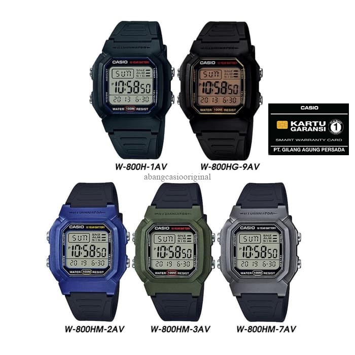 Jual Jam Tangan Pria Casio W 800HM W 800H W 800HG W-800H W-800HM W-800HG Garansi Resmi | Shopee ...