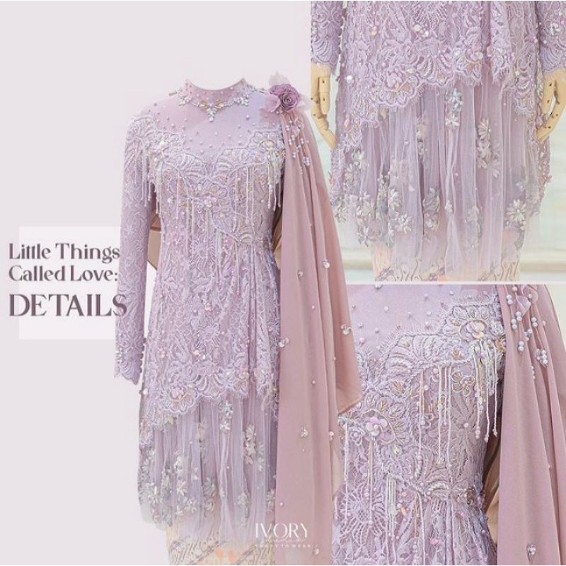 Jual aplikasi bunga 3d / bunga payet/ bunga bahu plus juntai ala ivory ...