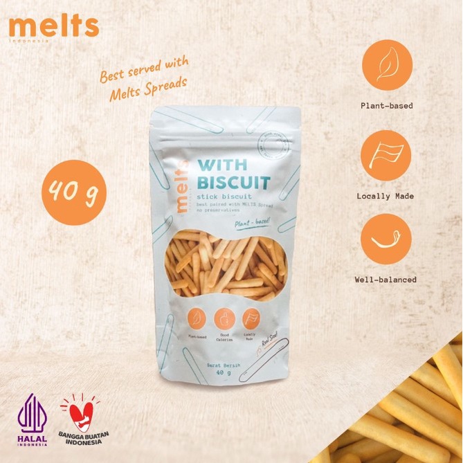 Jual Melts Butter Biscuit BISKUIT STIK cocok untuk selai coklat Melts ...