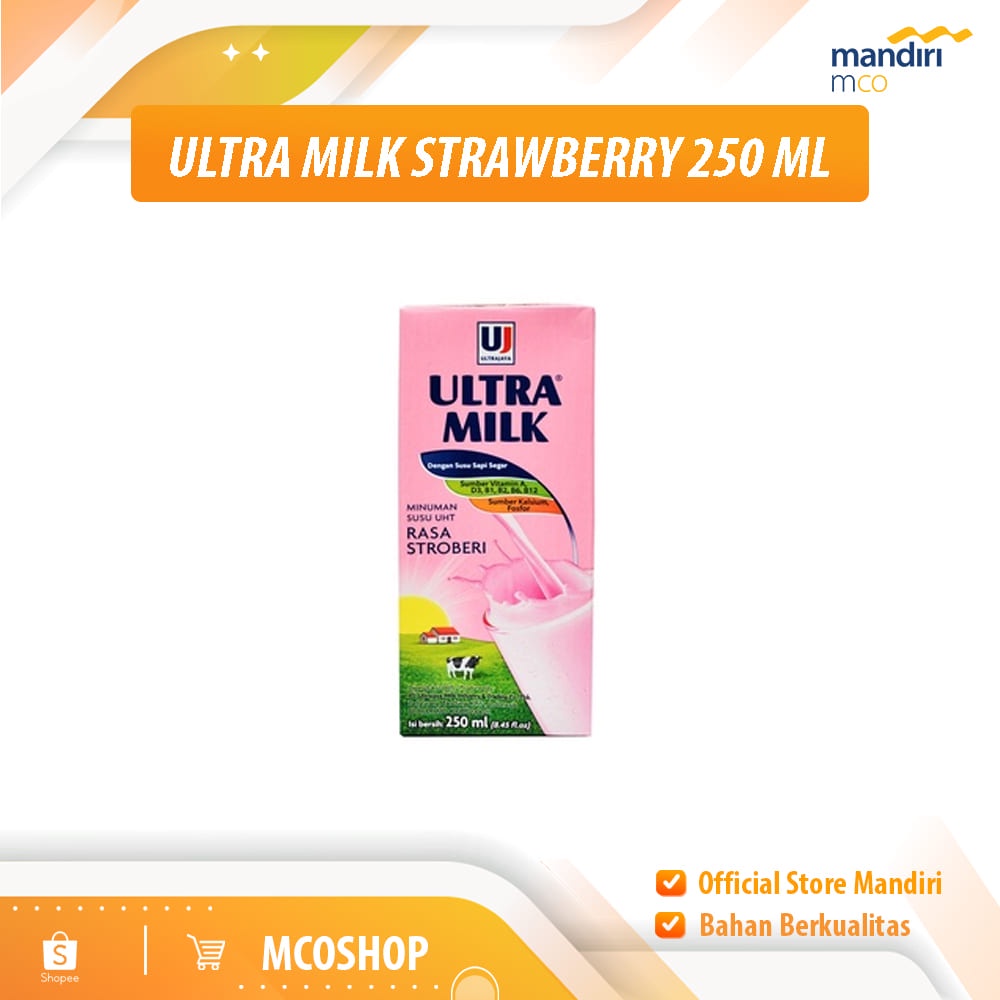 Jual ULTRA MILK STRAWBERRY 250 ML | Shopee Indonesia