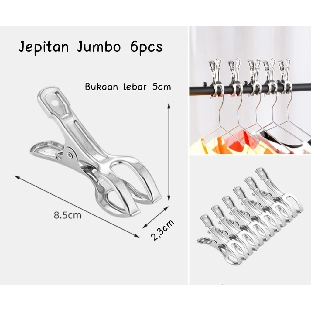 Jual Jepitan Jemuran Stainless Steel Baju Sprei Handuk Bedcover Jepitan ...