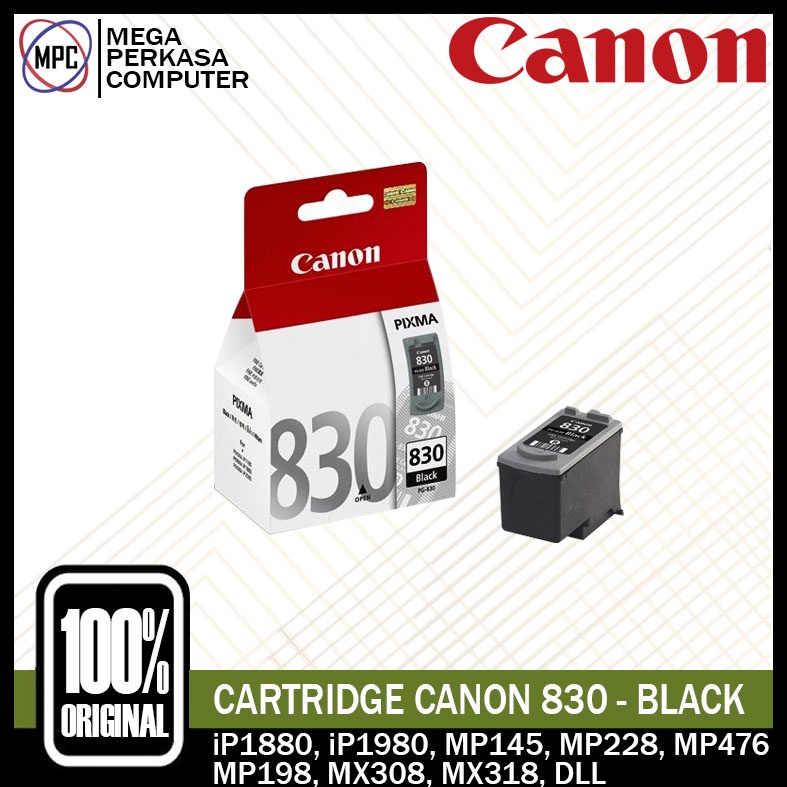 Jual Tinta Cartridge Canon PG-830 Black Original | Shopee Indonesia
