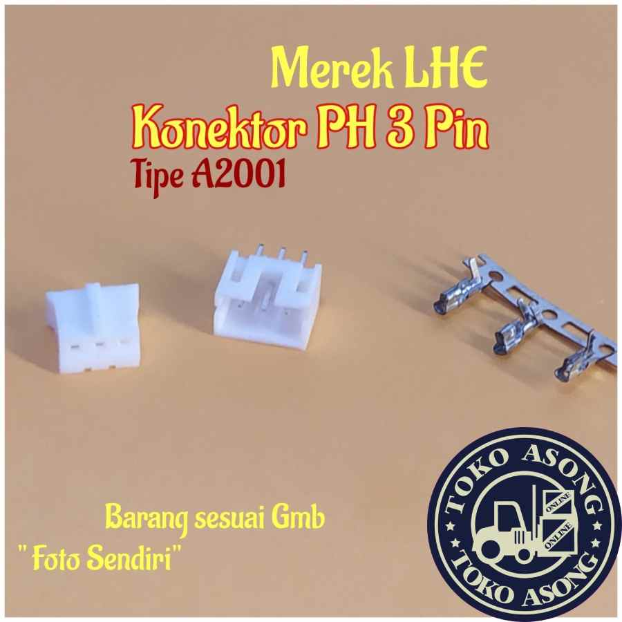 Jual Konektor PH 3 Pin A2001 LHE pitch 2 mm White Housing Socket jst | Shopee Indonesia