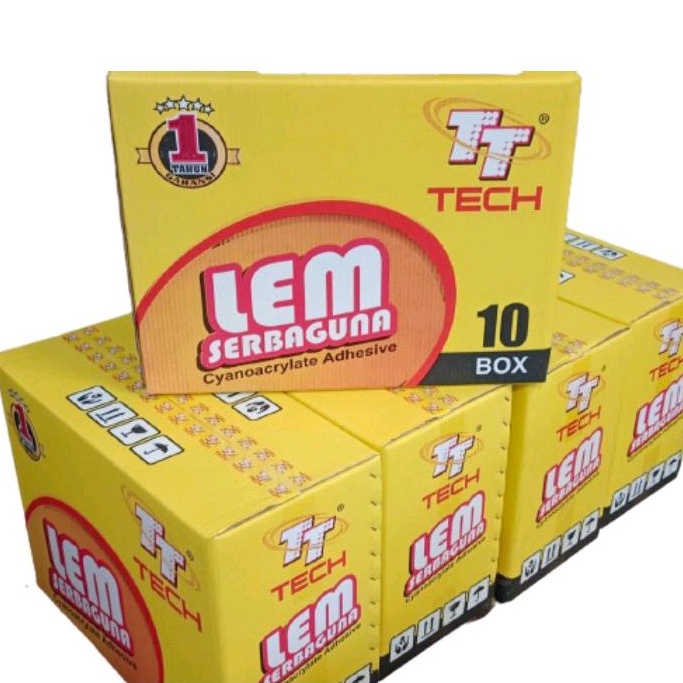 Jual Lem Serbaguna, Lem Korea, Lem Setan merk TT Tech Bahan Baku Original 100% per karton isi ...