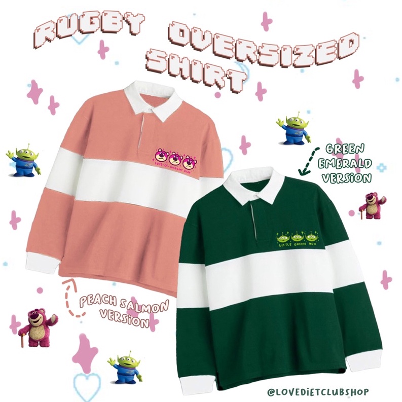 Jual Rugby Oversized Shirt | polo | kaos | Lotso | toy story | Shopee ...