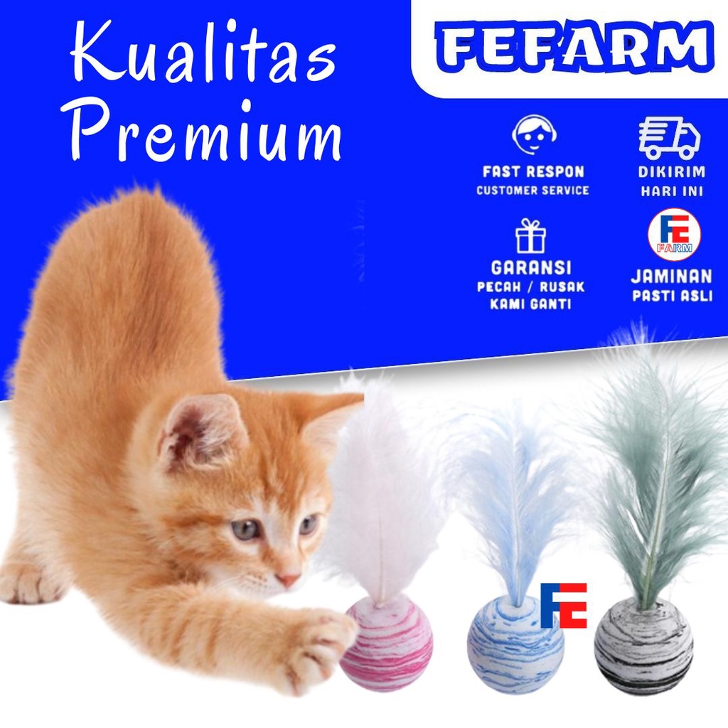 Jual MAINAN KUCING ANJING BOLA BULU MAINAN KUCING CAT TOYS FEFARM ...