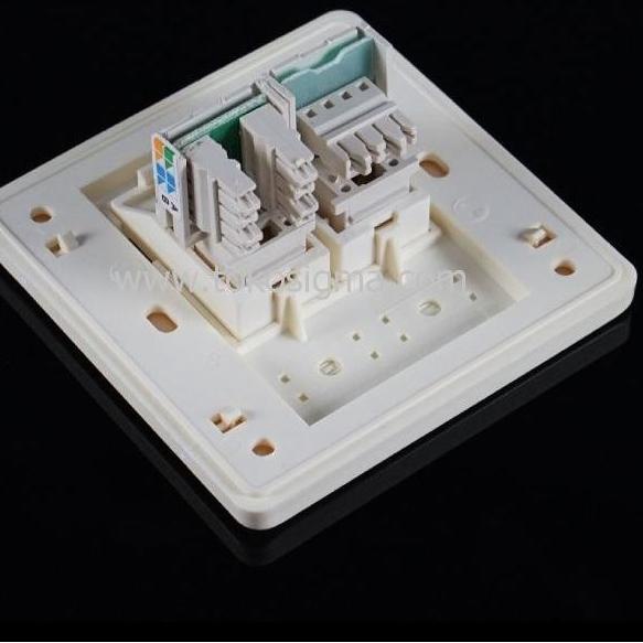 Jual FACEPLATE DUAL PORT + RJ-45 and RJ-11 MODULAR JACK | Shopee Indonesia