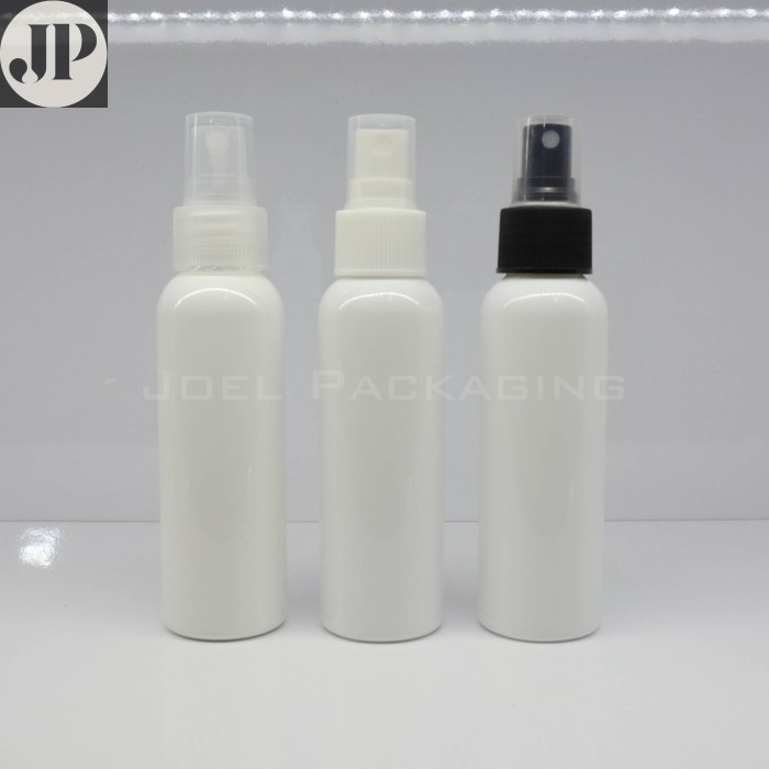 Jual BOTOL BR 100ML PUTIH SPRAY CLEAR PUTIH HITAM 100 ML SPRAY PET ...