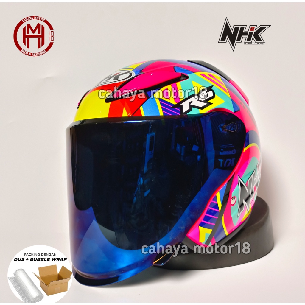 Jual Helm NHK R6 pigment pink|HALF FACE NHK | Shopee Indonesia