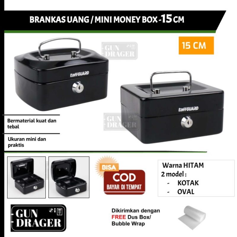 Jual Kotak Brankas Uang Safebox [BISA COD] Key Lock 15cm / Money Box ...