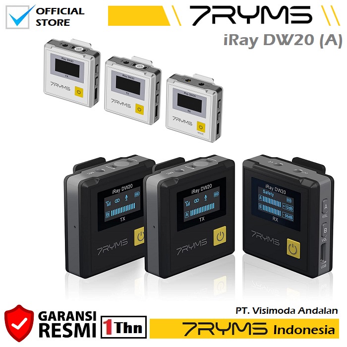 Jual 7RYMS iRay DW20 (A) Wireless Mic Microphone for Camera & Smartphone | Shopee Indonesia