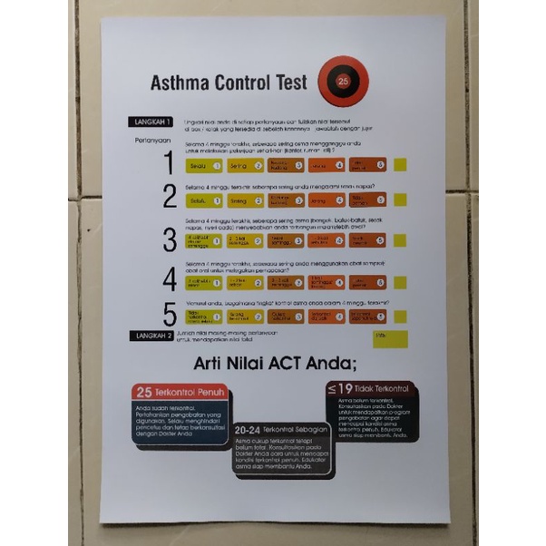 Jual Poster Asthma Control Test | Shopee Indonesia
