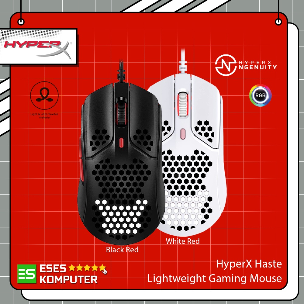 Jual Mouse HyperX Pulsefire HASTE RGB | Light-Weight Mouse Gaming ...