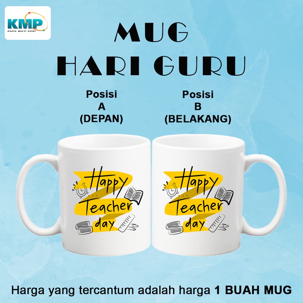 Jual Mug Custom Tema Guru / Kado Guru / Hadiah Guru - terima kasih guru ...