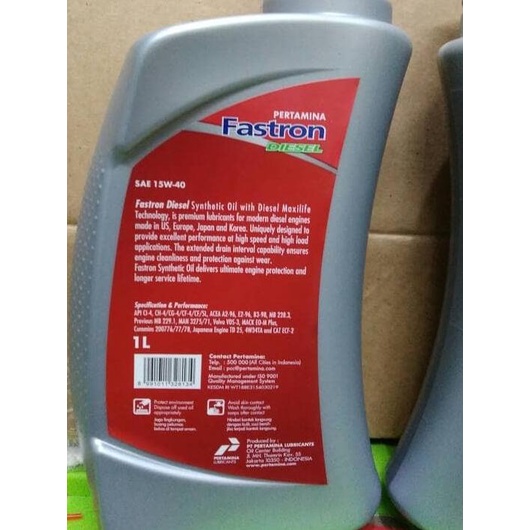 Jual Pertamina Fastron Diesel 15w-40 (Ori 100%) Kemasan Baru | Shopee ...