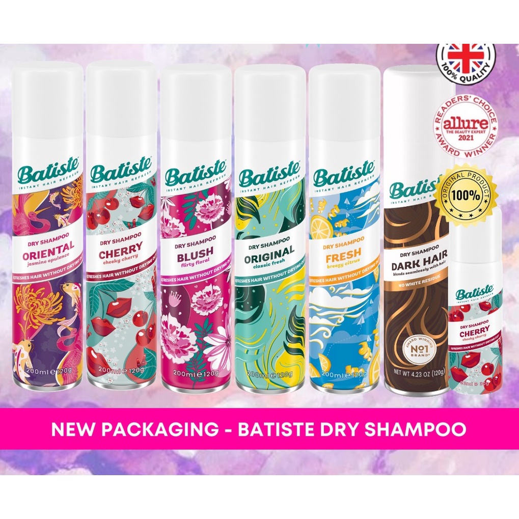 Jual Batiste Instant Hair Refresh Dry Shampoo 200 ml | Shopee Indonesia
