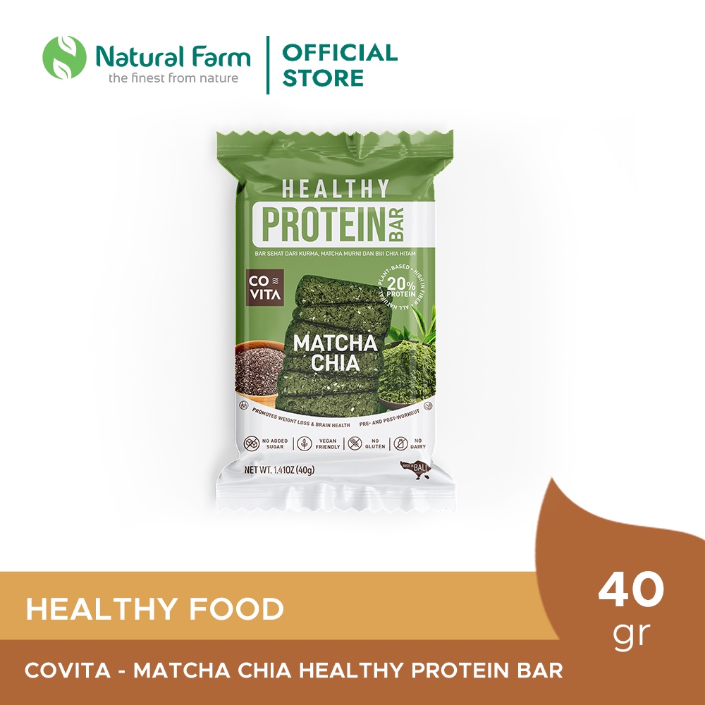 Jual Covita Matcha Chia Healthy Protein Bar - 40gr | Shopee Indonesia