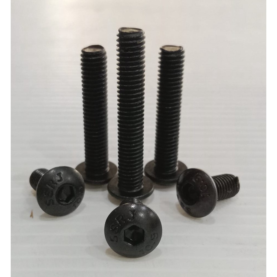 Jual 5 PCS BAUT L BUTTON M6 BAJA HITAM DRAT HALUS KUNCI L4 MURAH BERKUALITAS | Shopee Indonesia