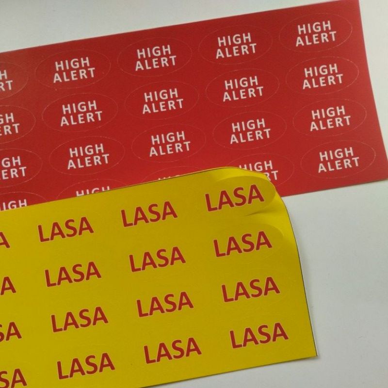 Jual Label Lasa dan High Alert 1,5 x 3 cm | Shopee Indonesia
