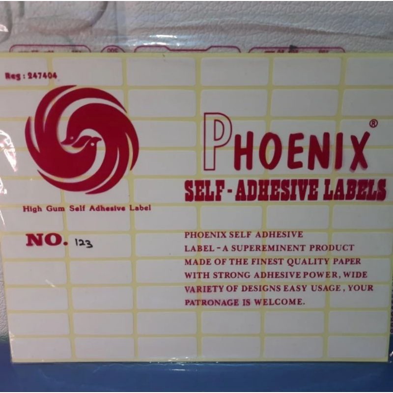 Jual Sticker Label / Label Harga No. 123 Phoenix (12 x 30 mm) | Shopee ...