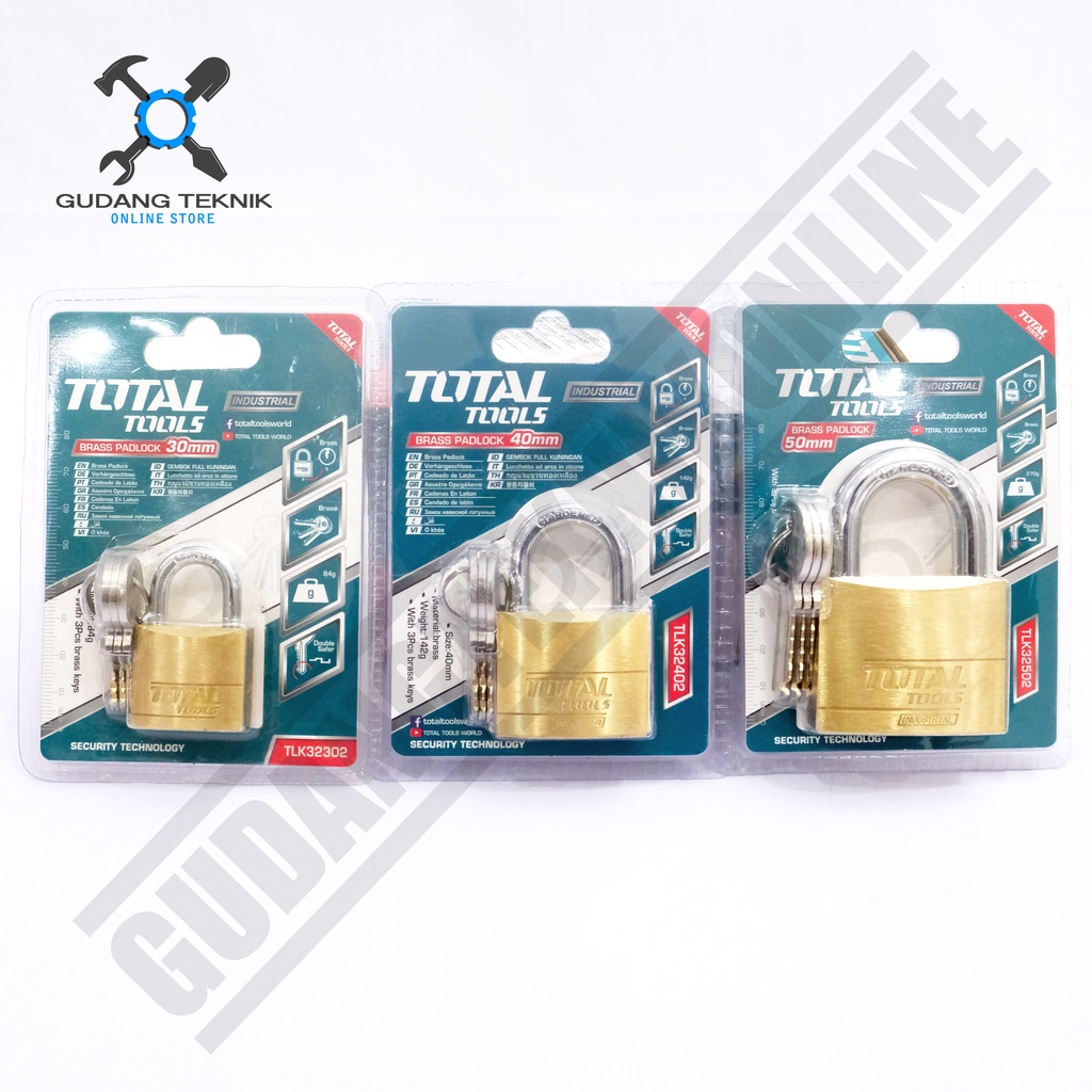 Jual Gembok Kuning 30mm 40mm 50mm 60mm TOTAL / Kunci Gembok Heavy Duty ...