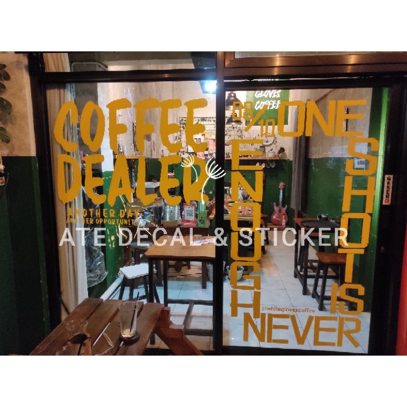 Jual Stiker Cutting Custom, stiker coffe shop custom, Stiker kedai kopi ...
