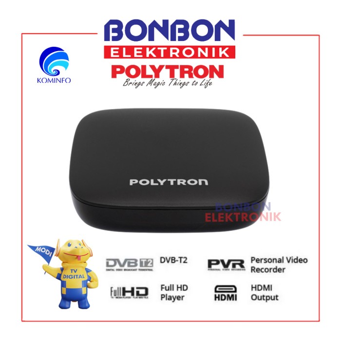Jual Polytron Set Top Box PDV-610T2 DVB T2 TV Receiver STB Siaran ...