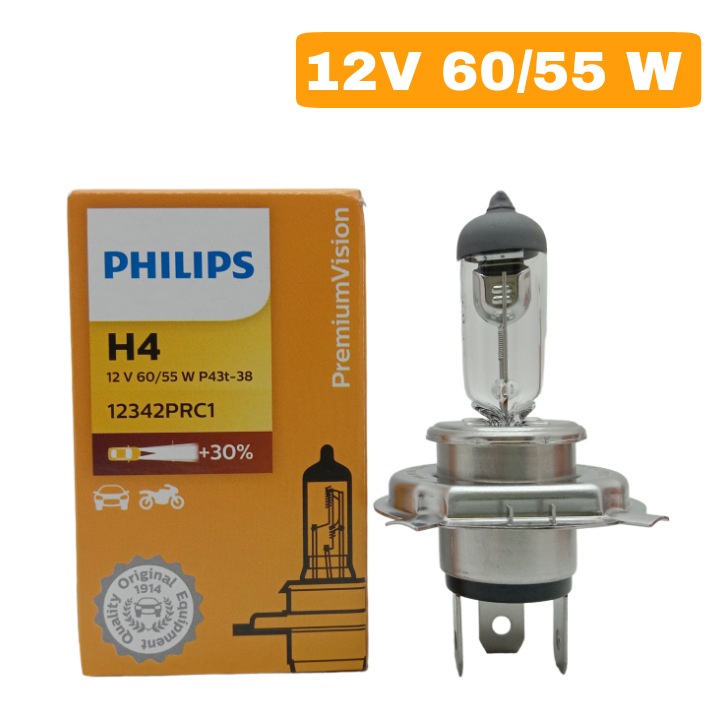 Jual BOHLAM LAMPU HALOGEN PHILIPS H4 12V 60/55 W P43t-38 ORIGINAL | Shopee Indonesia
