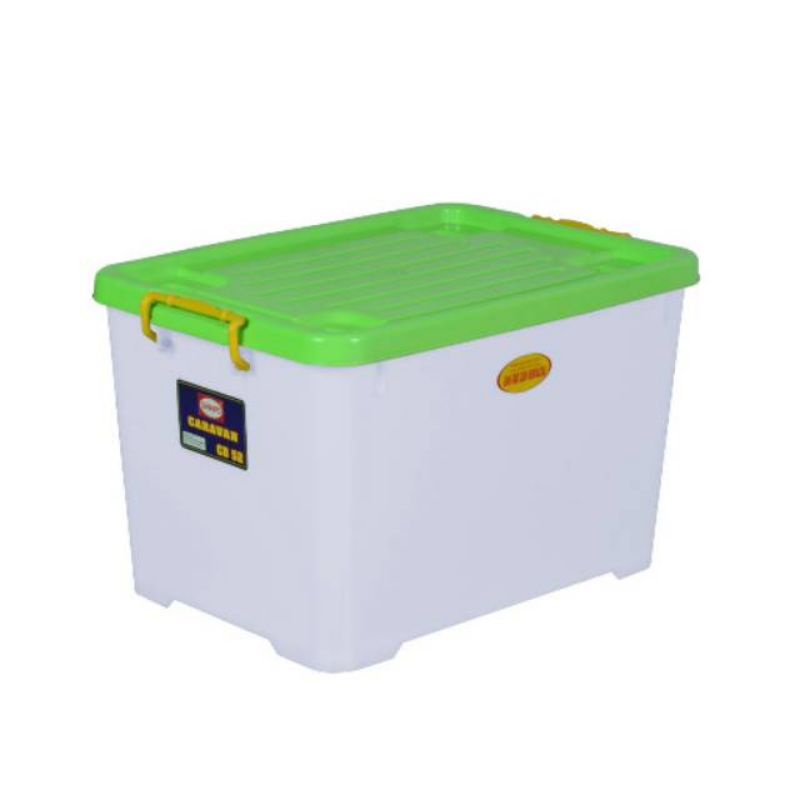Jual SHINPO Box Container Serbaguna CARAVAN 52 Liter Pakai Roda CB-52 ...